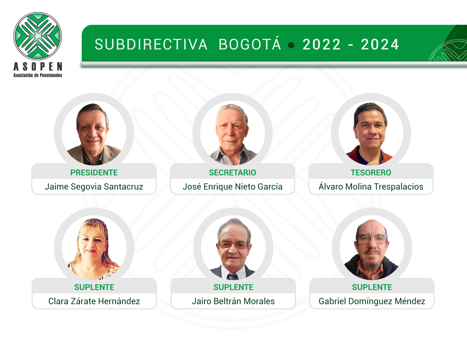 Conformación Juntas Directivas % - ASOPEN